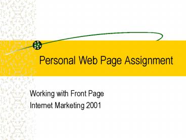 PPT – Personal Web Page Assignment PowerPoint presentation | free to ...
