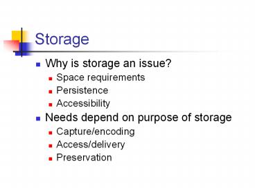 PPT – Storage PowerPoint presentation | free to download - id: 3b681-OGUyN