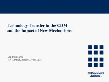 Technology Transfer in the CDM and the Impact of New Mechanisms ...