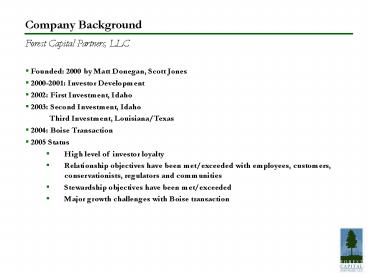 PPT – Company Background PowerPoint presentation | free to view - id ...