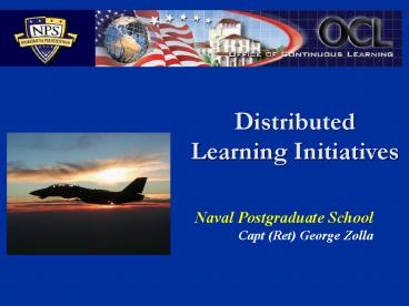 Distributed Learning Initiatives presentation | free to view