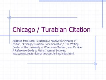 Chicago Turabian Citation presentation | free to view