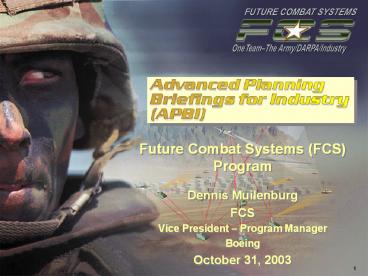 Future Combat Systems (FCS) Program presentation | free to download