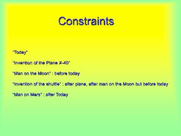 PPT – Constraints PowerPoint presentation | free to view - id: 3ca5c-YjhhM