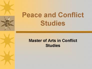 Peace and Conflict Studies presentation | free to view