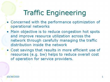 PPT – Traffic Engineering PowerPoint presentation | free to download ...