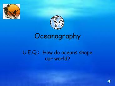 Oceanography presentation | free to view
