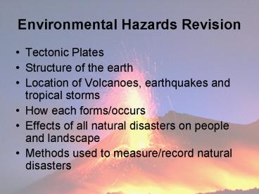 PPT – Environmental Hazards Revision PowerPoint presentation | free to ...