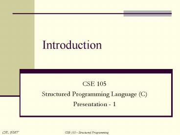 PPT – CSE 105 PowerPoint presentation | free to view - id: 3d6f7-ZDQyO