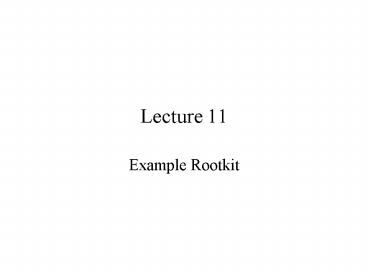 Example Rootkit presentation | free to view