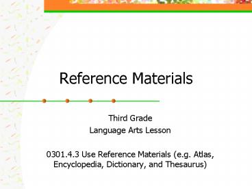 PPT – Reference Materials PowerPoint presentation | free to view - id ...