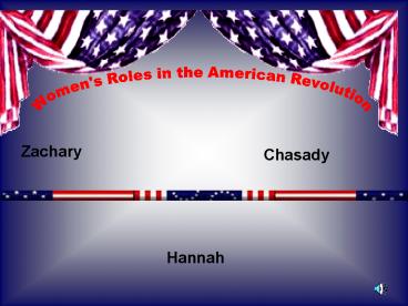 Women's Roles in the American Revolution presentation | free to view