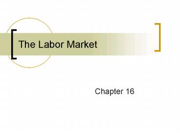 The Labor Market presentation | free to view