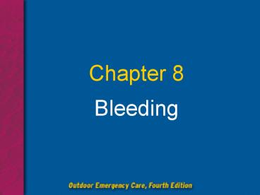 Bleeding presentation | free to view