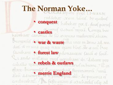 The Norman Yoke presentation | free to download