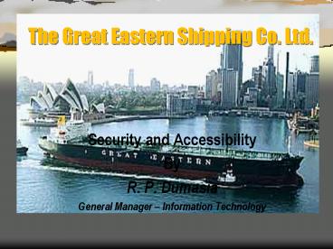 The Great Eastern Shipping Co. Ltd. presentation | free to view