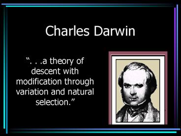 Charles Darwin presentation | free to view