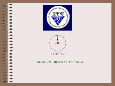 PPT – QUANTUM THEORY OF THE ATOM PowerPoint presentation | free to view ...