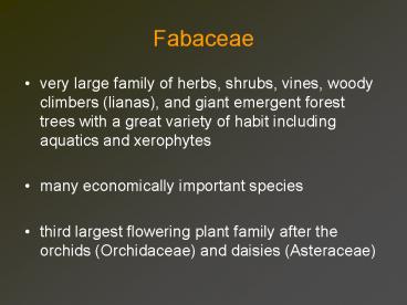 Fabaceae presentation | free to view