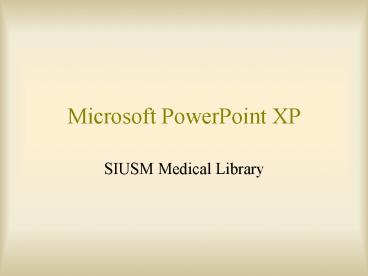 Microsoft PowerPoint XP presentation | free to view