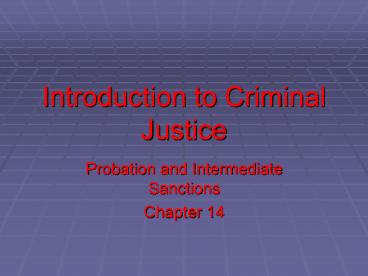PPT – Introduction to Criminal Justice PowerPoint presentation | free ...