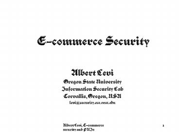 Ecommerce Security presentation | free to download