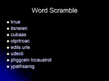 Word Scramble presentation | free to view