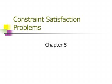PPT – Constraint Satisfaction Problems PowerPoint presentation | free ...