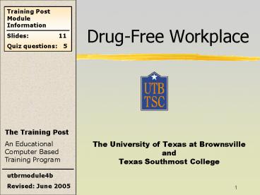 PPT – DrugFree Workplace PowerPoint presentation | free to view - id ...