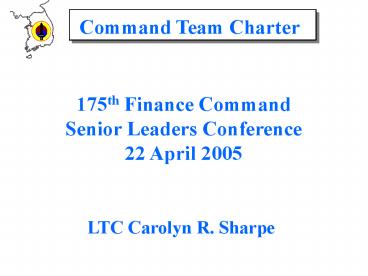 Command Team Charter presentation | free to view