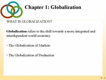 Chapter 1: Globalization presentation | free to view