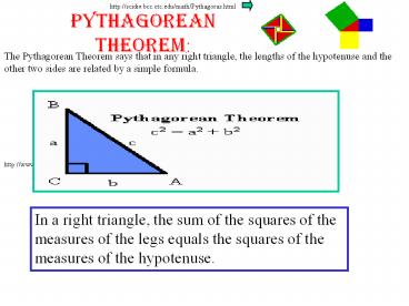 Pythagorean Theorem: presentation | free to download