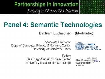 PPT – Panel 4: Semantic Technologies PowerPoint presentation | free to ...