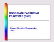 PPT – GMP (Good Manufacturing Practices) for Food Manufacturers ...