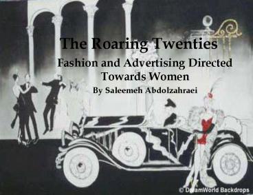 The Roaring Twenties presentation | free to view