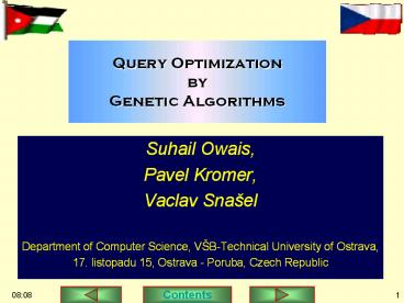Query Optimization by Genetic Algorithms presentation | free to download