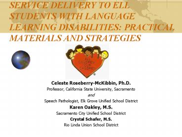 PPT – SERVICE DELIVERY TO ELL STUDENTS WITH LANGUAGE LEARNING ...