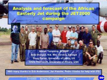 PPT – Analysis and forecast of the African Easterly Jet during the ...