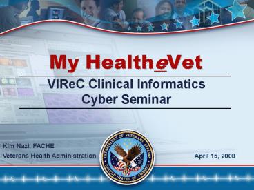 My HealtheVet presentation | free to view