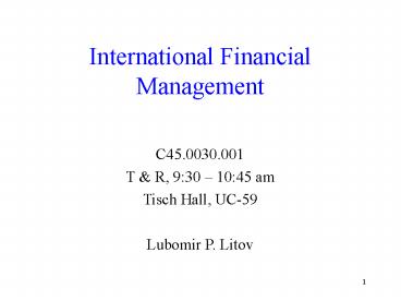 International Financial Management presentation | free to download