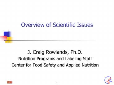 PPT – Overview of Scientific Issues PowerPoint presentation | free to ...