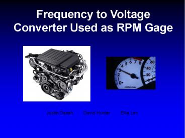 Frequency to Voltage Converter Used as RPM Gage presentation | free to ...