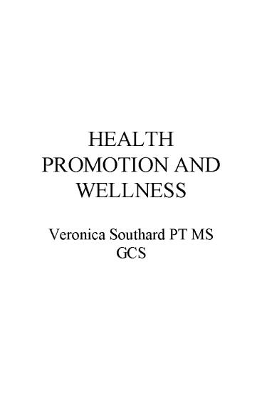 HEALTH PROMOTION AND WELLNESS presentation | free to view