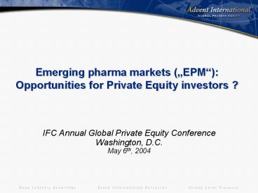 Emerging pharma markets ( presentation | free to view