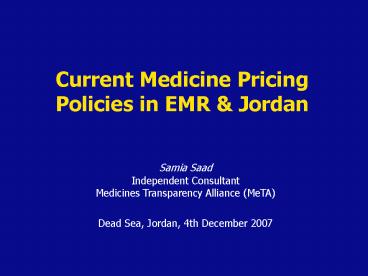 PPT – Samia Saad PowerPoint presentation | free to view - id: 4b218-Y2M0Y