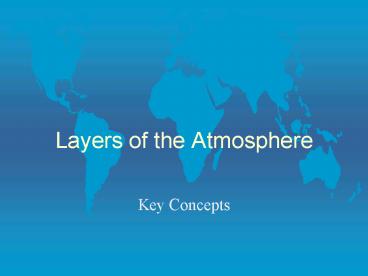 Layers of the Atmosphere presentation | free to view