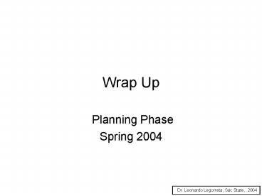 Wrap Up presentation | free to view