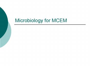 PPT – Microbiology for MCEM PowerPoint presentation | free to view - id ...
