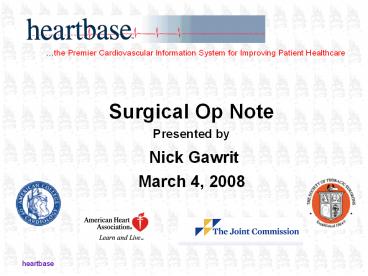 PPT – Surgical Op Note PowerPoint presentation | free to download - id ...