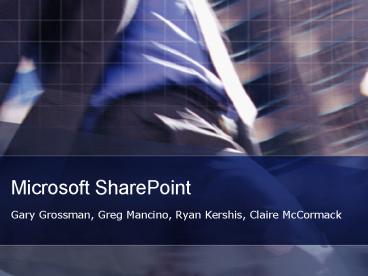Microsoft SharePoint presentation | free to view